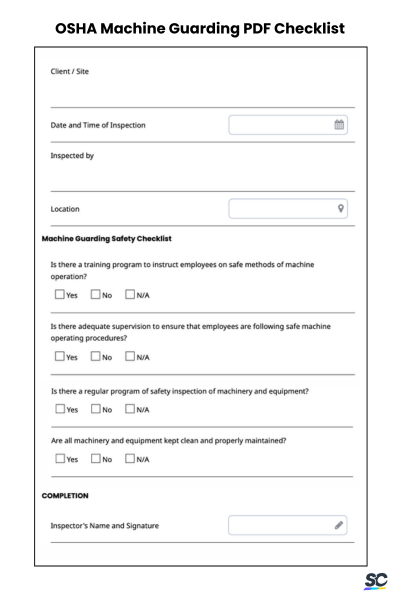 10 OSHA Inspection Checklist PDFs | SafetyCulture